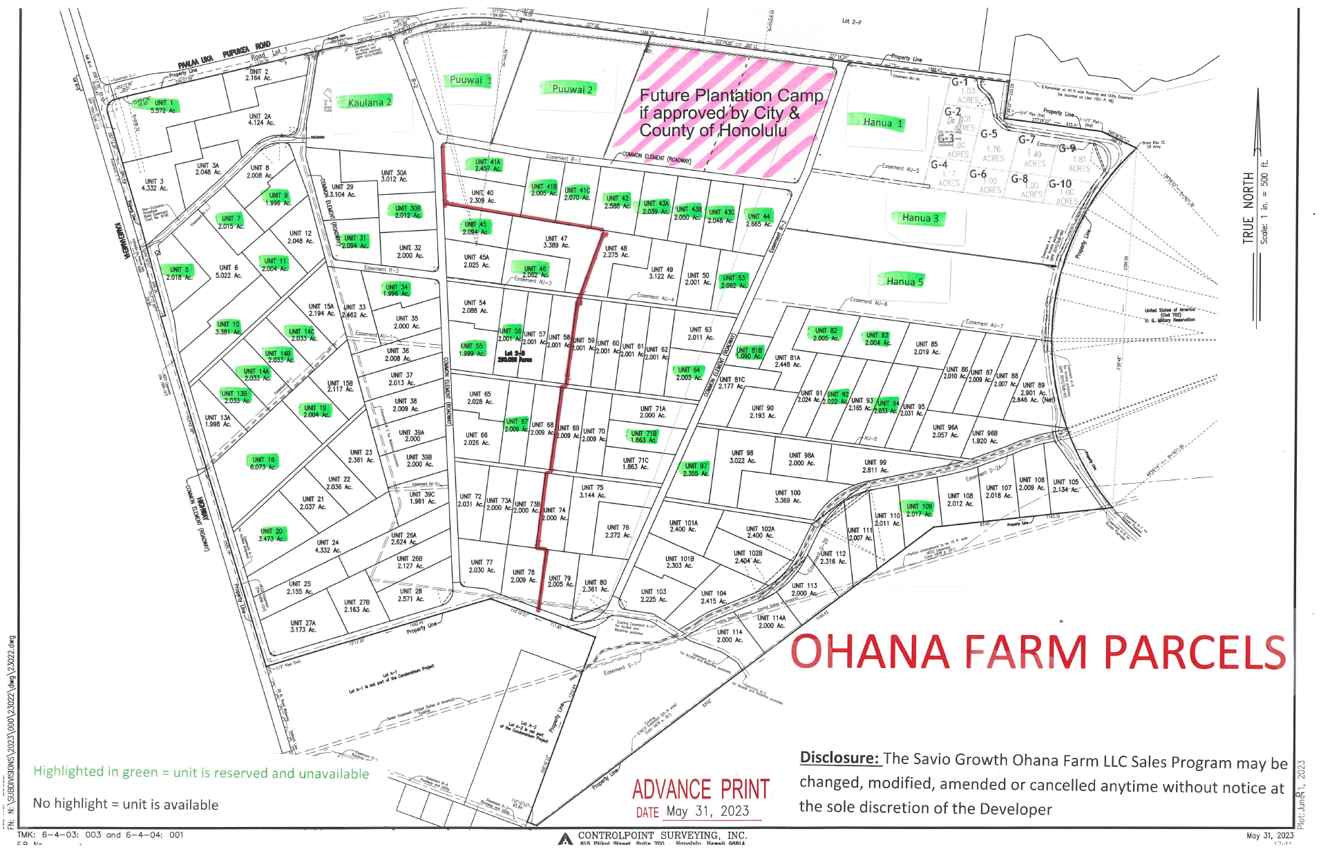 OHANA FARM PARCELS